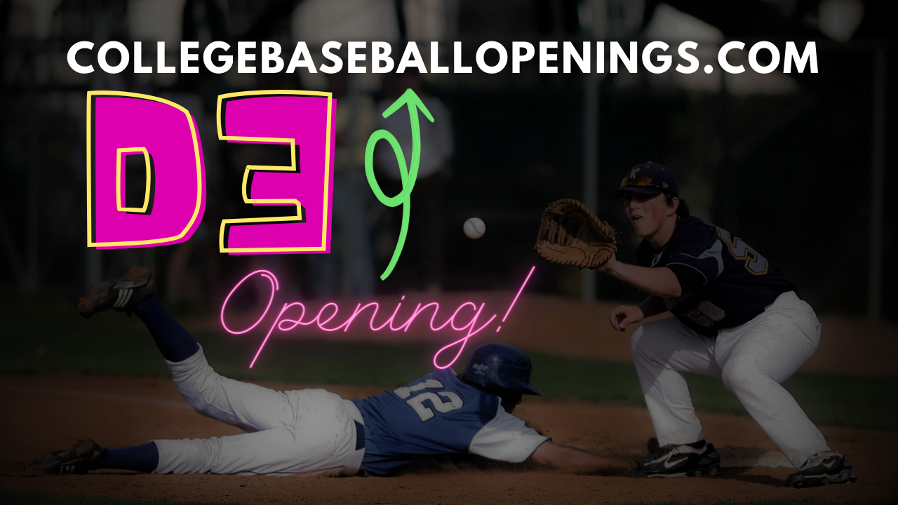 NCAA D3 Recruiting Catcher & OF! 2024 - College Baseball Openings