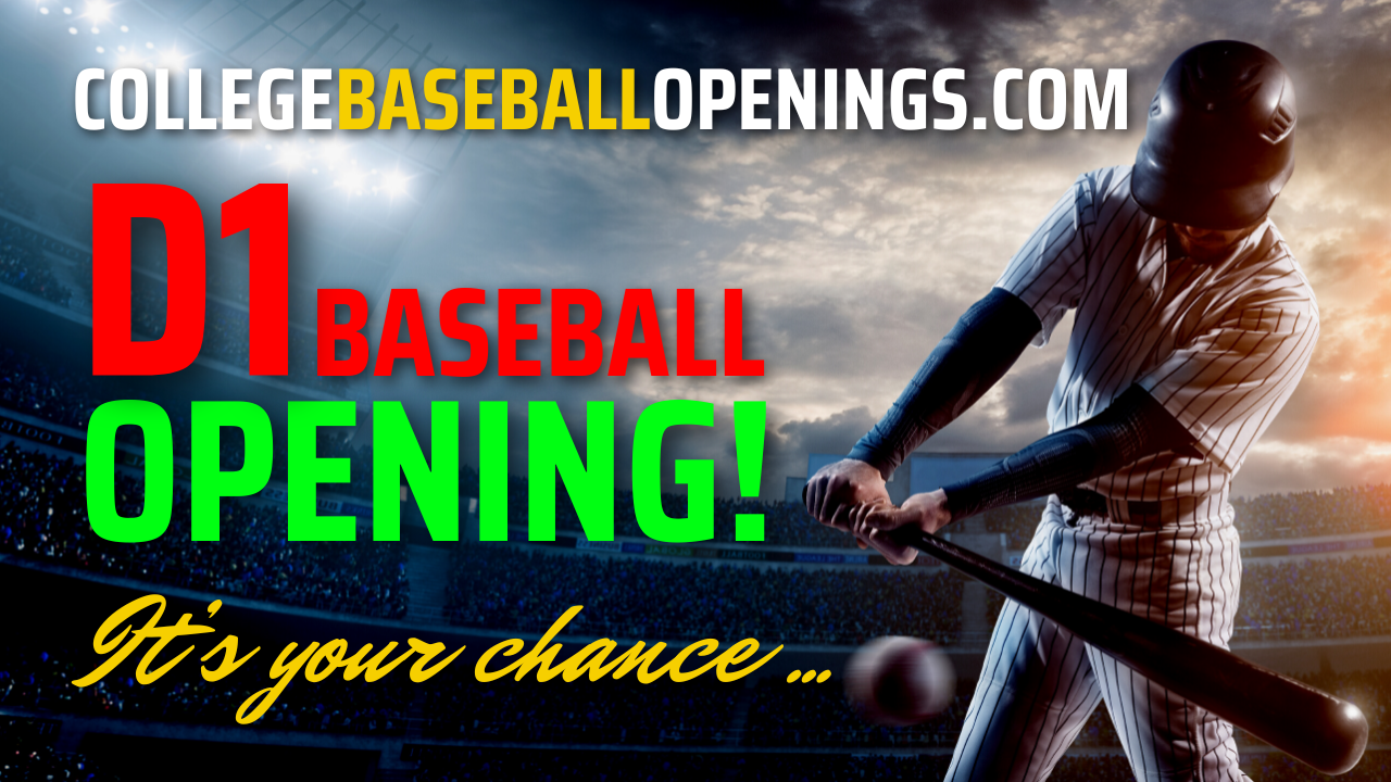 NCAA D1 Recruiting Arms & Outfielders! 2024 - College Baseball Openings